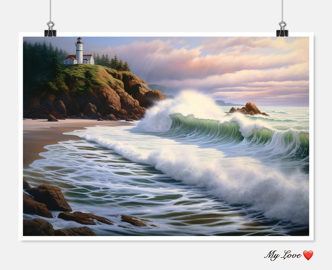 Waves Crashing 4 - Counted Cross Stitch Patterns - Printable Chart PDF ...