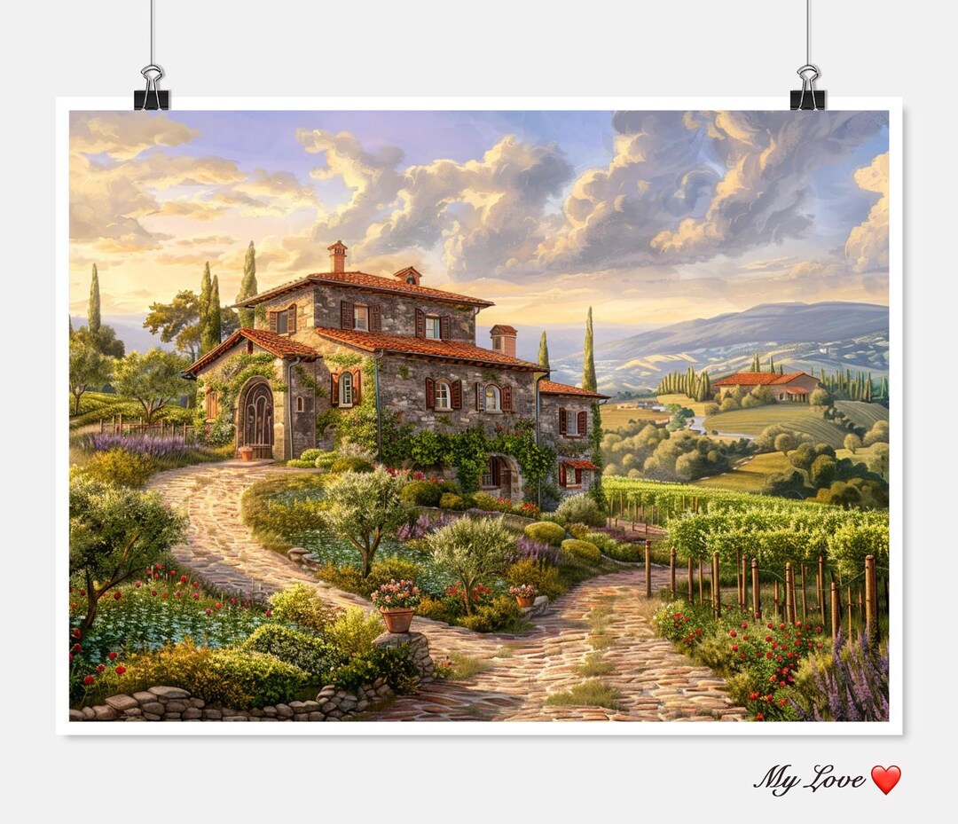 Tuscany Terrain 1 - Counted Cross Stitch Patterns - Printable Chart PDF ...
