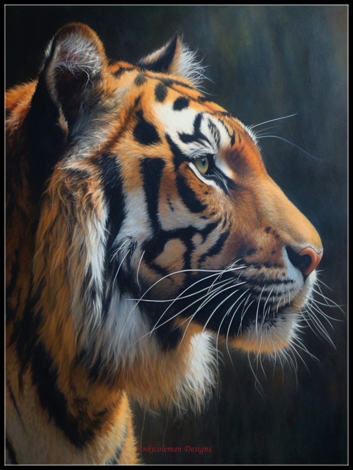 Portrait of Tiger 5 Counted Cross Stitch Patterns - Etsy