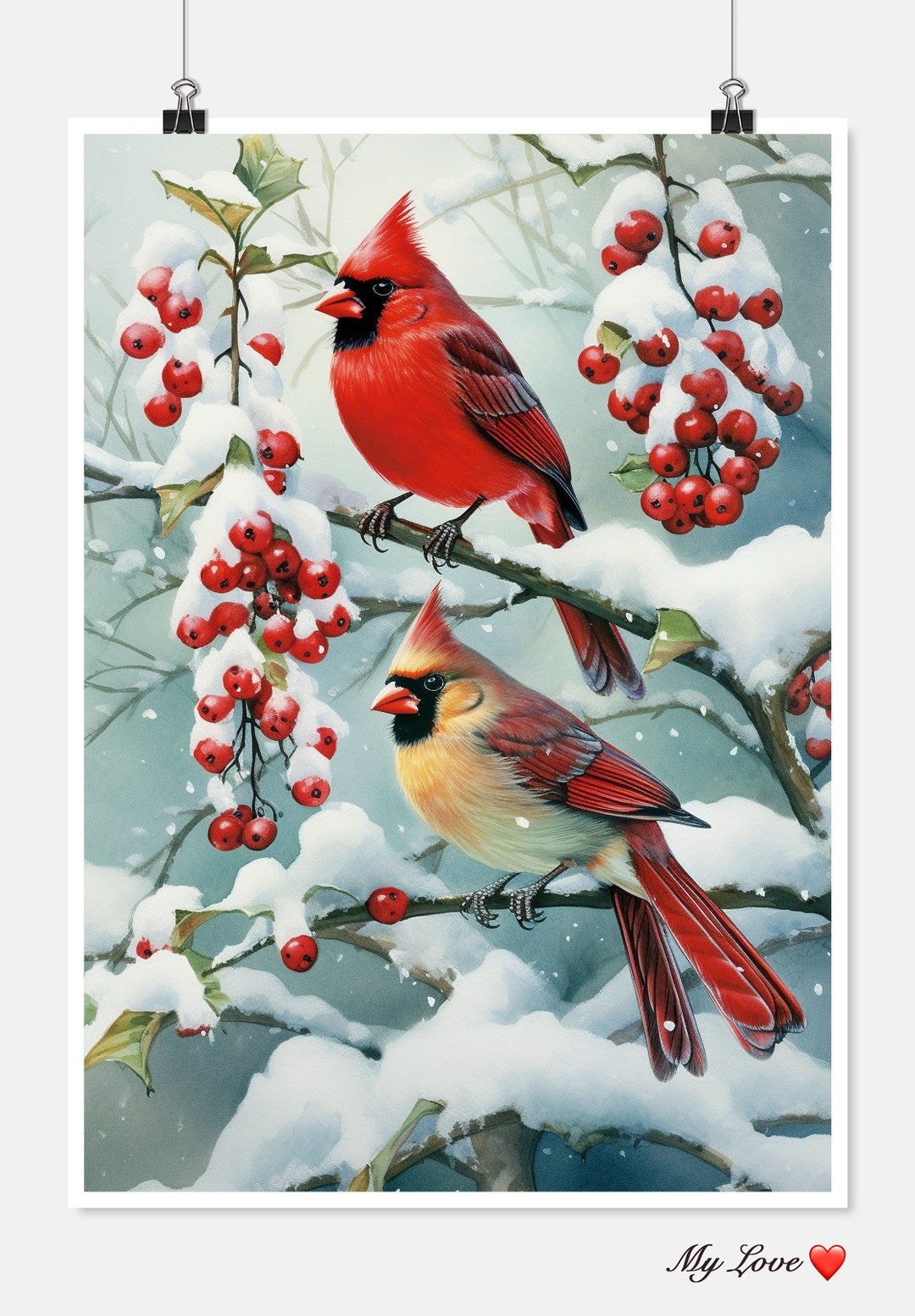 Winter Jewels Cardinals - Counted Cross Stitch Patterns - Printable ...