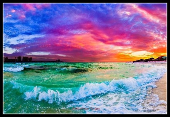 Purple Blue Sunset Counted Cross Stitch Patterns Printable - Etsy