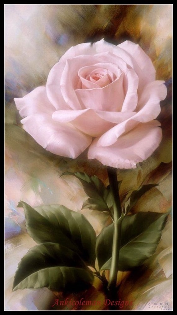 Single Rose Counted Cross Stitch Patterns Printable Chart - Etsy