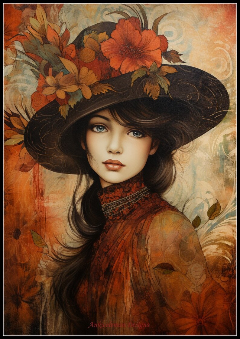 Victorian Lady 2 - Counted Cross Stitch Patterns - Printable Chart PDF ...