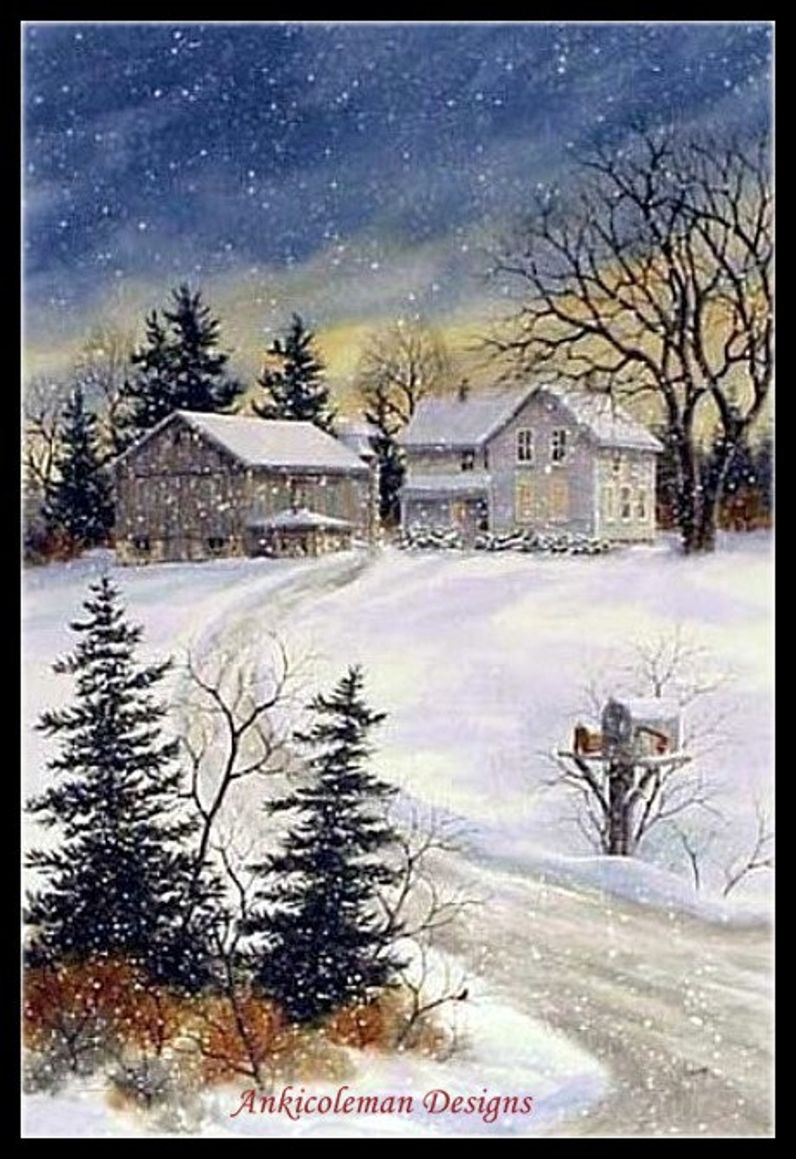 Evening Farm - Counted Cross Stitch Patterns - Printable Chart PDF ...