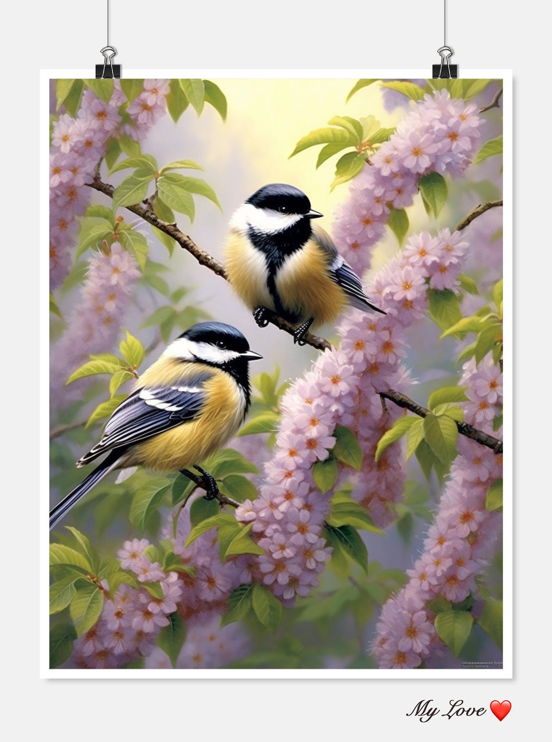 Chickadees and Lilacs 3 - Counted Cross Stitch Patterns - Printable ...