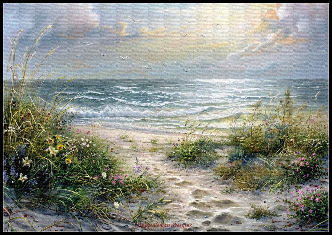 Summer Solstice at Beach - Counted Cross Stitch Patterns - Printable ...