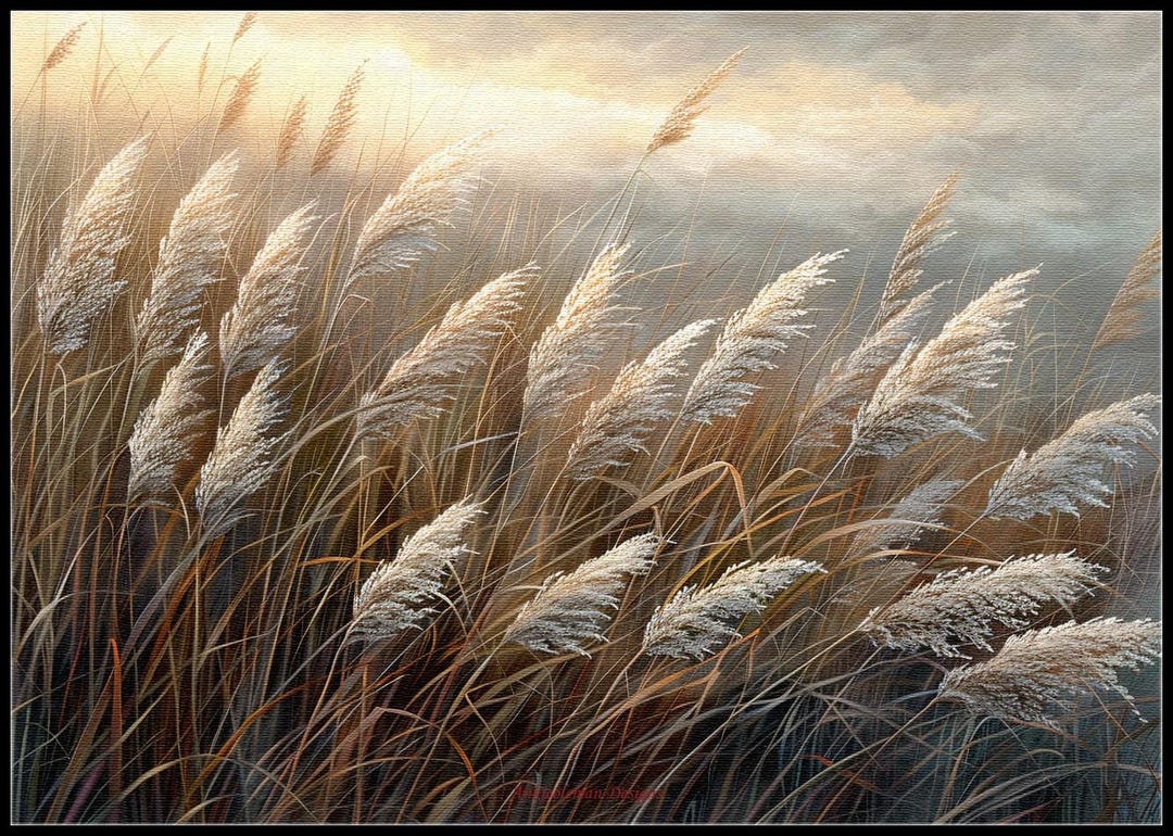 Muted Grass - Counted Cross Stitch Patterns - Printable Chart PDF Format Needlework Embroidery ...