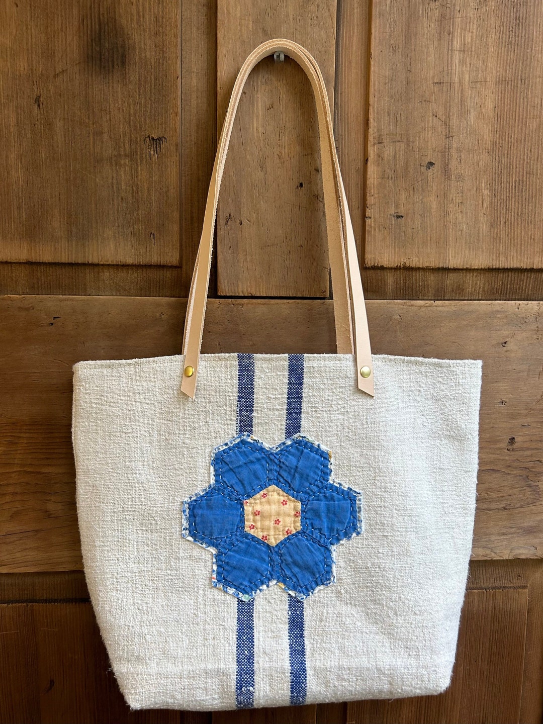 Antique Grain Sack/shoulder Bag/made in Maine/vintage/tote/handmade ...