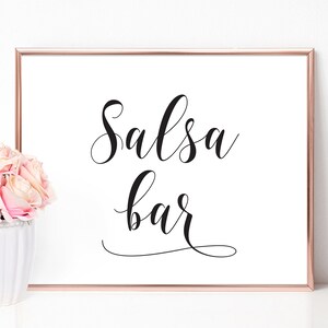 Salsa Bar Sign | Fiesta Party, Mexican Food Sign, Taco Sign, Chips and ...