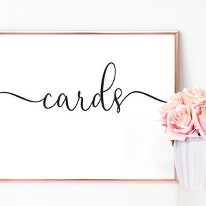 Cards Sign | Wedding Sign, Gift Table Sign, Card Sign, Card Box Sign ...