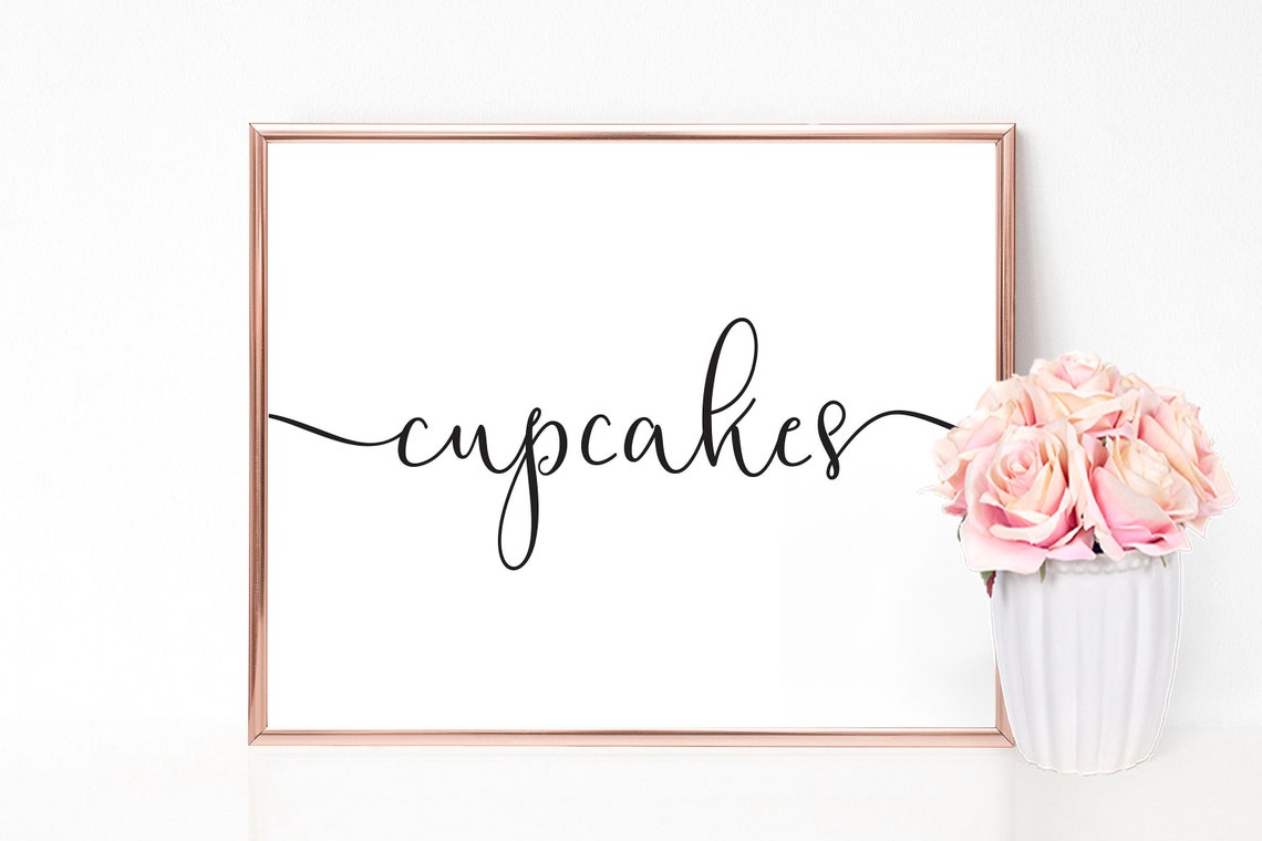 Cupcake Sign Wedding Sign Dessert Table Sign Cupcake Table - Etsy