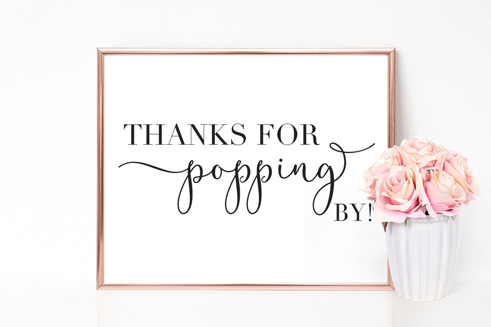 Thanks for Popping by Sign Printable Sign, Baby Shower Popcorn Sign ...