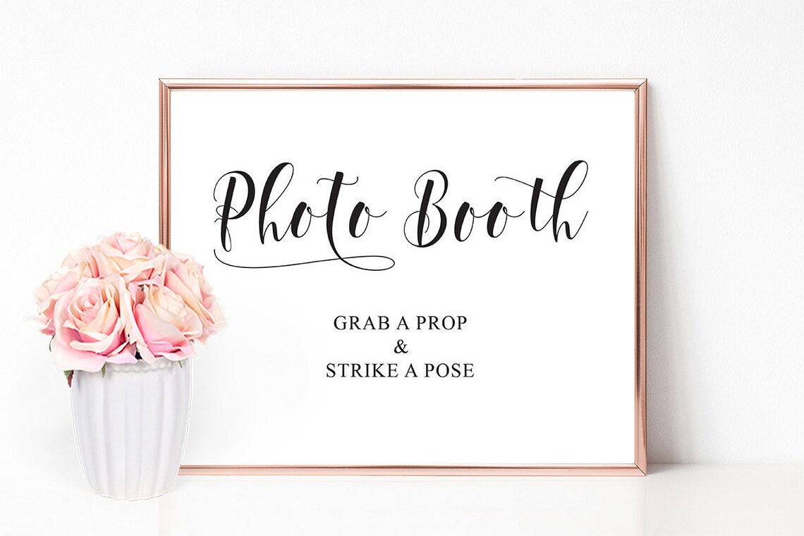 Photo Booth Sign Wedding Sign, Photo Booth, Photobooth Sign, Wedding ...