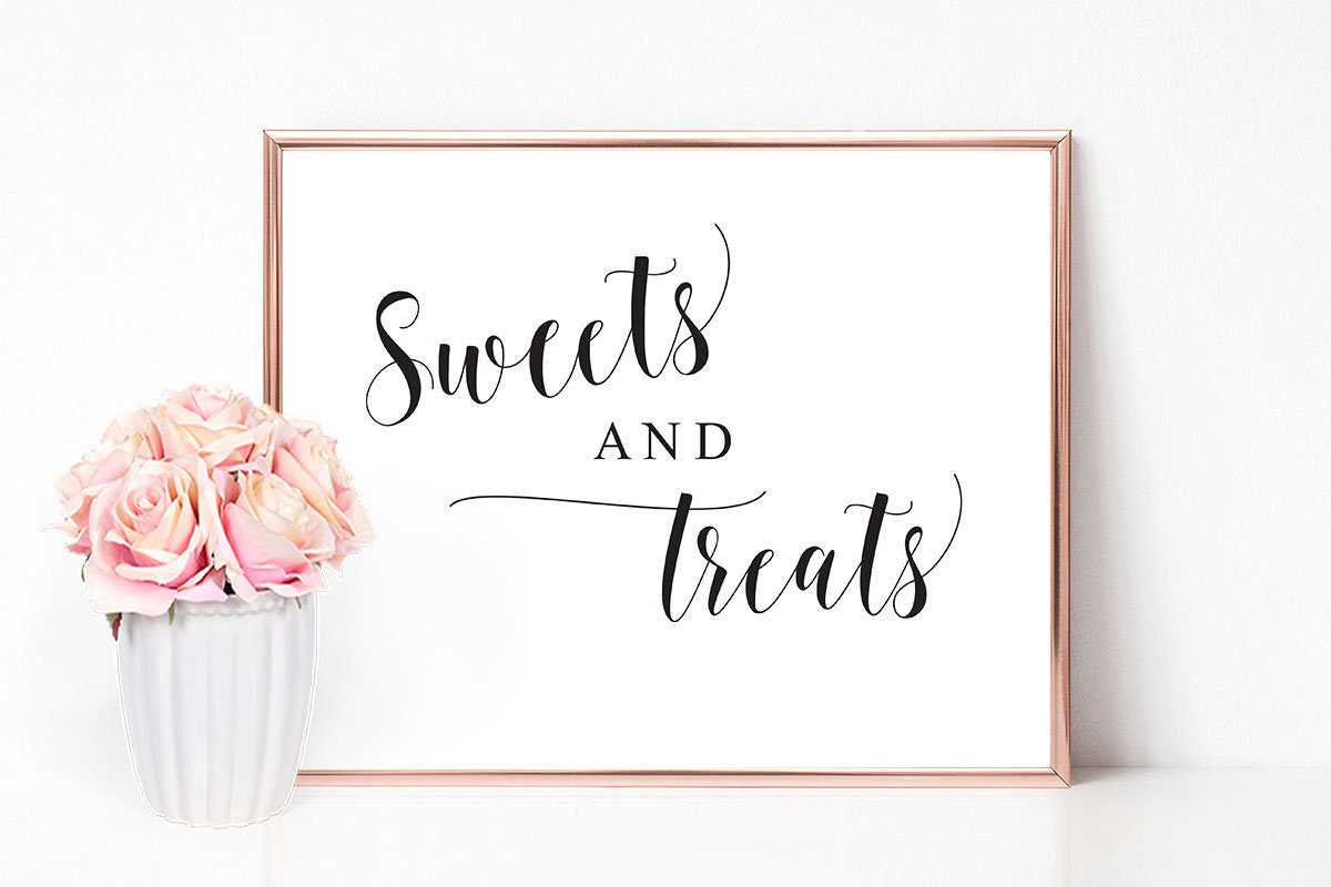 Sweet Treats Sign Wedding Sign Dessert Table Sign Candy | Etsy