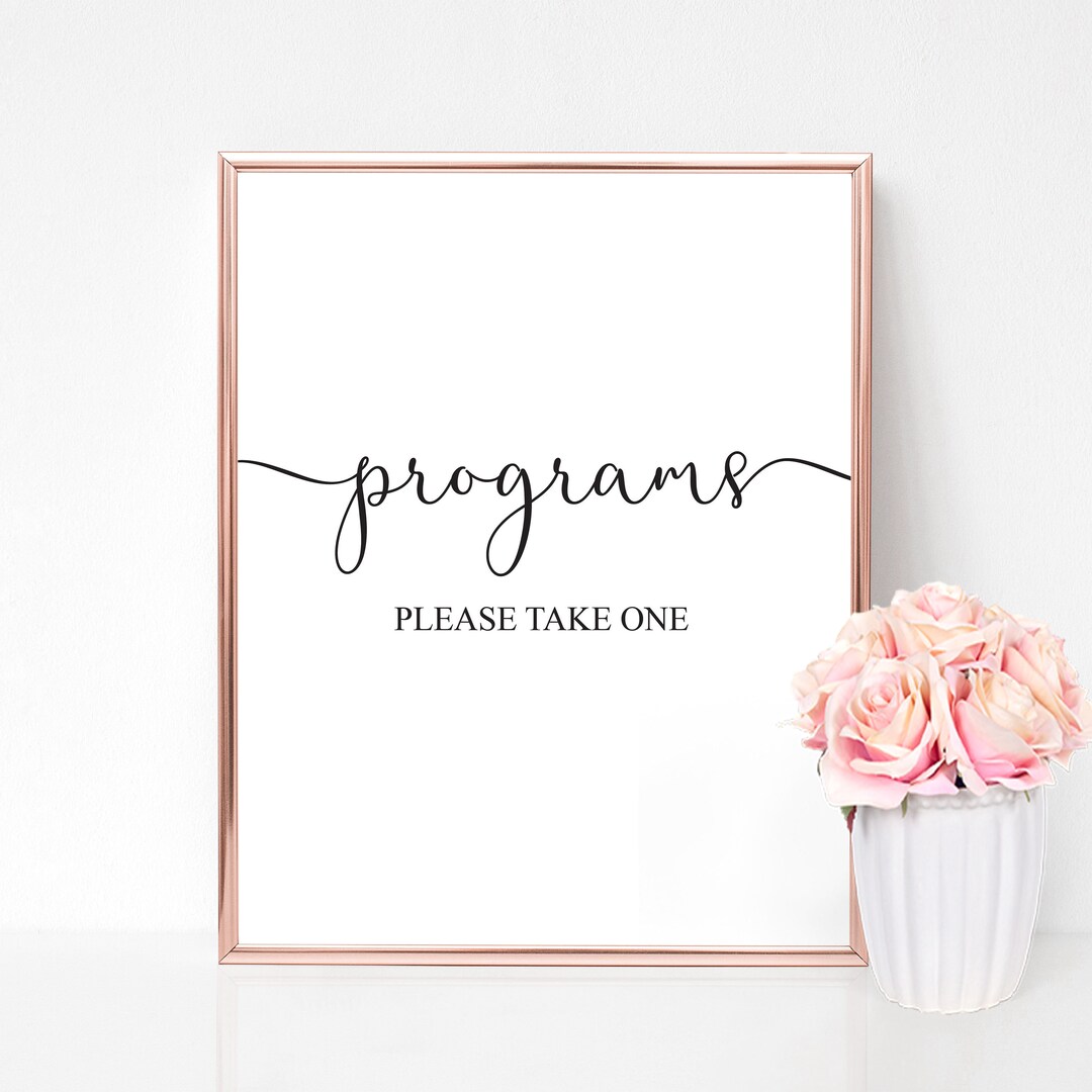 Ceremony Sign | Program Sign, Wedding Program Sign, Wedding Sign ...