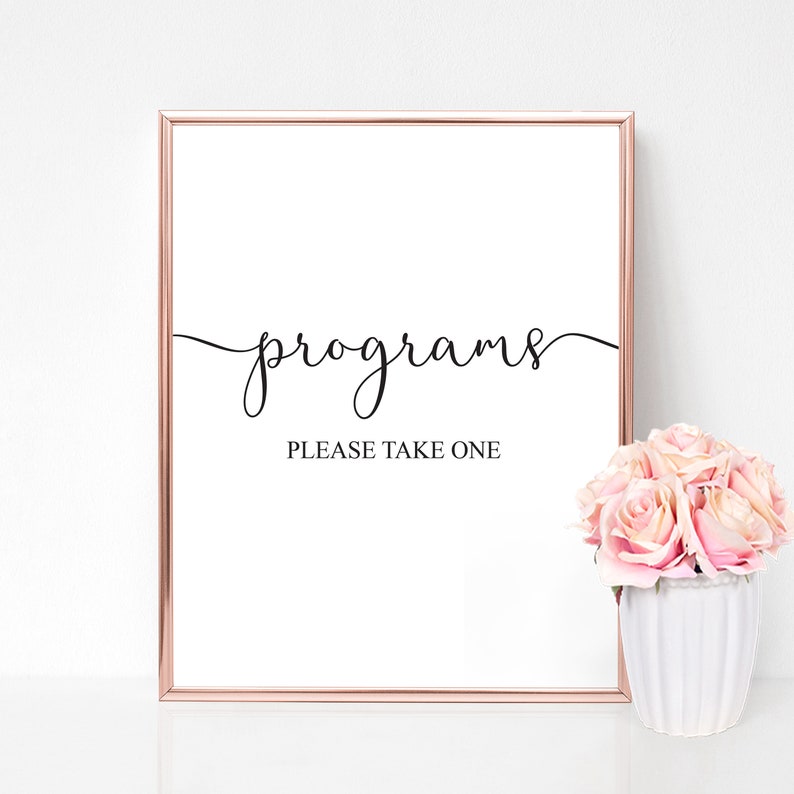 Ceremony Sign Program Sign Wedding Program Sign Wedding - Etsy