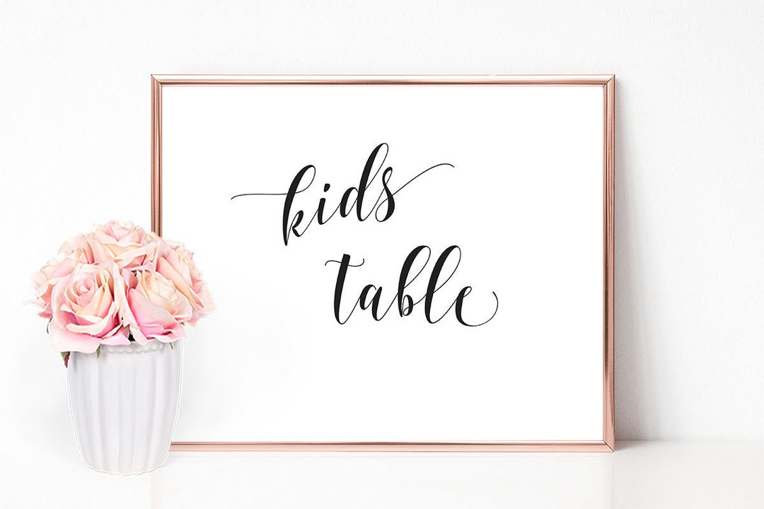 Table d'enfants de mariage | Signe de mariage, signe de réception ...
