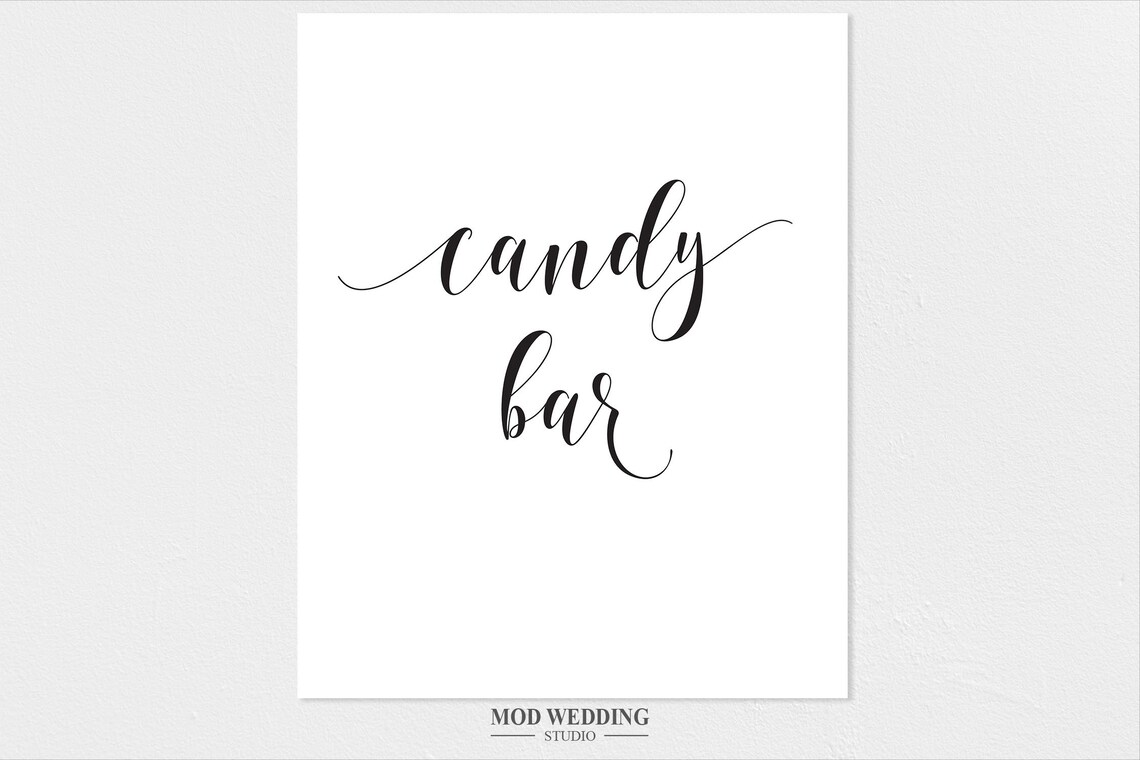 Candy Bar Sign Wedding Sign, Candy Buffet Sign, Wedding Candy Sign ...