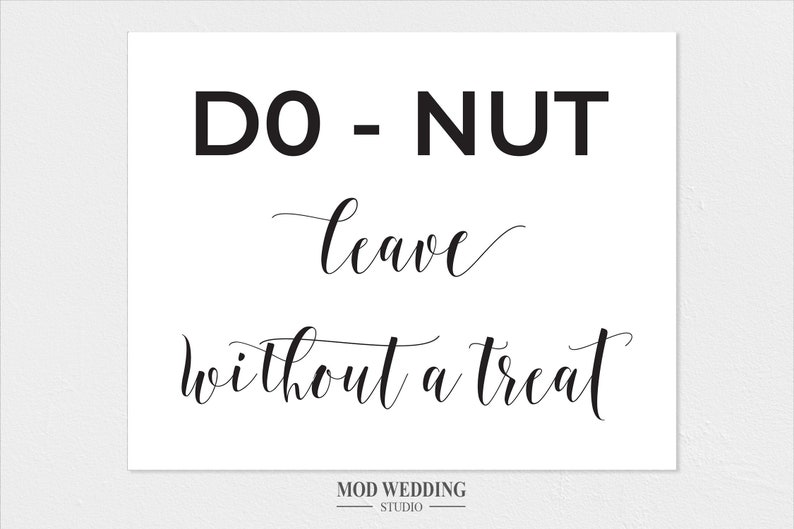 Donut Sign Wedding Sign Donut Bar Sign Dessert Table Sign - Etsy