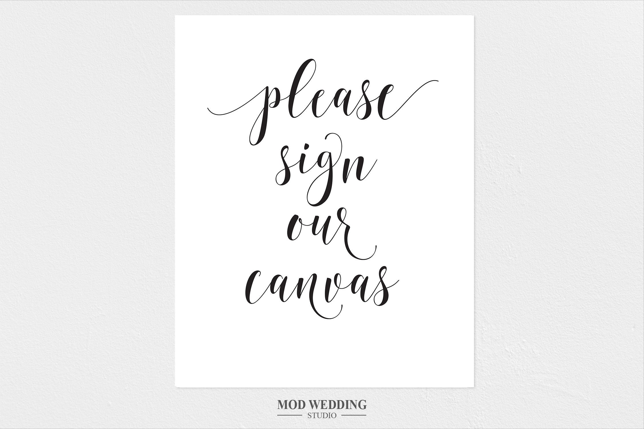 Please Sign Our Canvas Sign Wedding Sign, Canvas Guest Book, Wedding ...