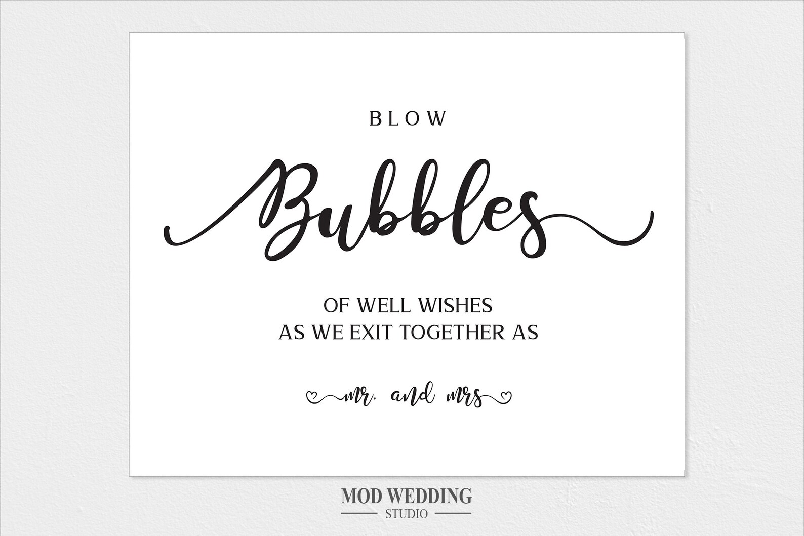 Wedding Bubbles Wedding Bubbles Sign Well Wishes Bubbles | Etsy