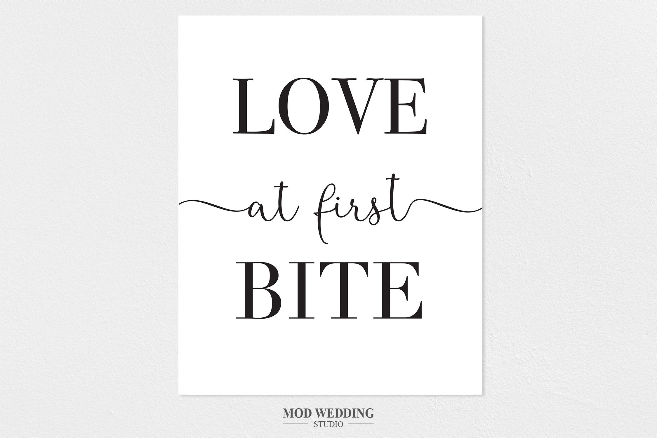 Love at First Bite Sign | Wedding Sign, Love at First, Dessert Table ...