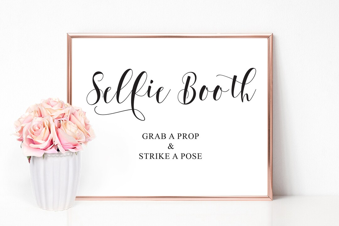 Selfie Booth Sign Wedding Sign Photo Booth Photobooth - Etsy