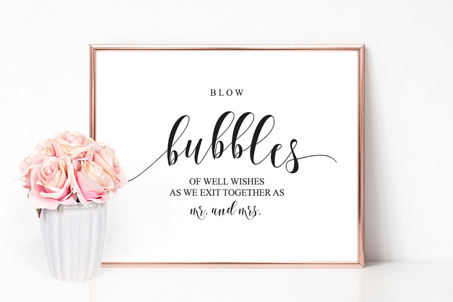 Wedding Bubbles | Well Wishes, Bubbles Sign, Bubbles Send Off, Wedding ...