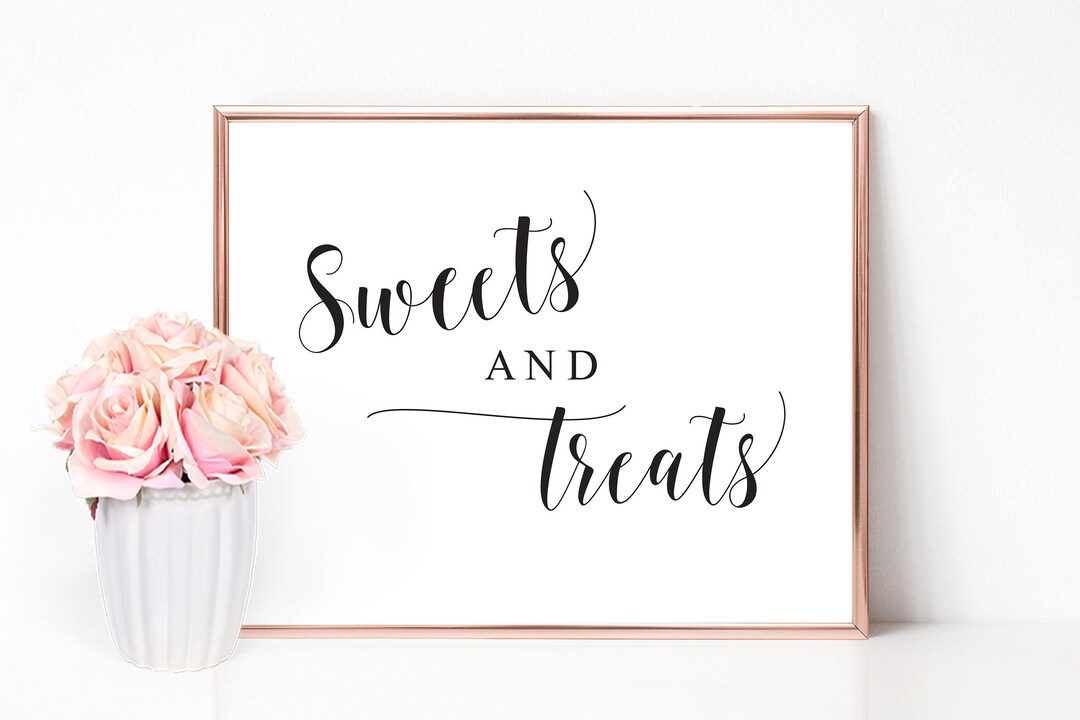 Sweet Treats Sign | Wedding Sign, Dessert Table Sign, Candy Bar Sign ...