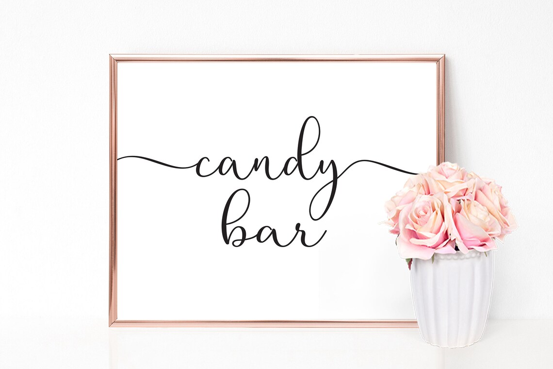 Candy Bar Sign Wedding Candy Bar, Wedding Sign, Candy Buffet Sign ...