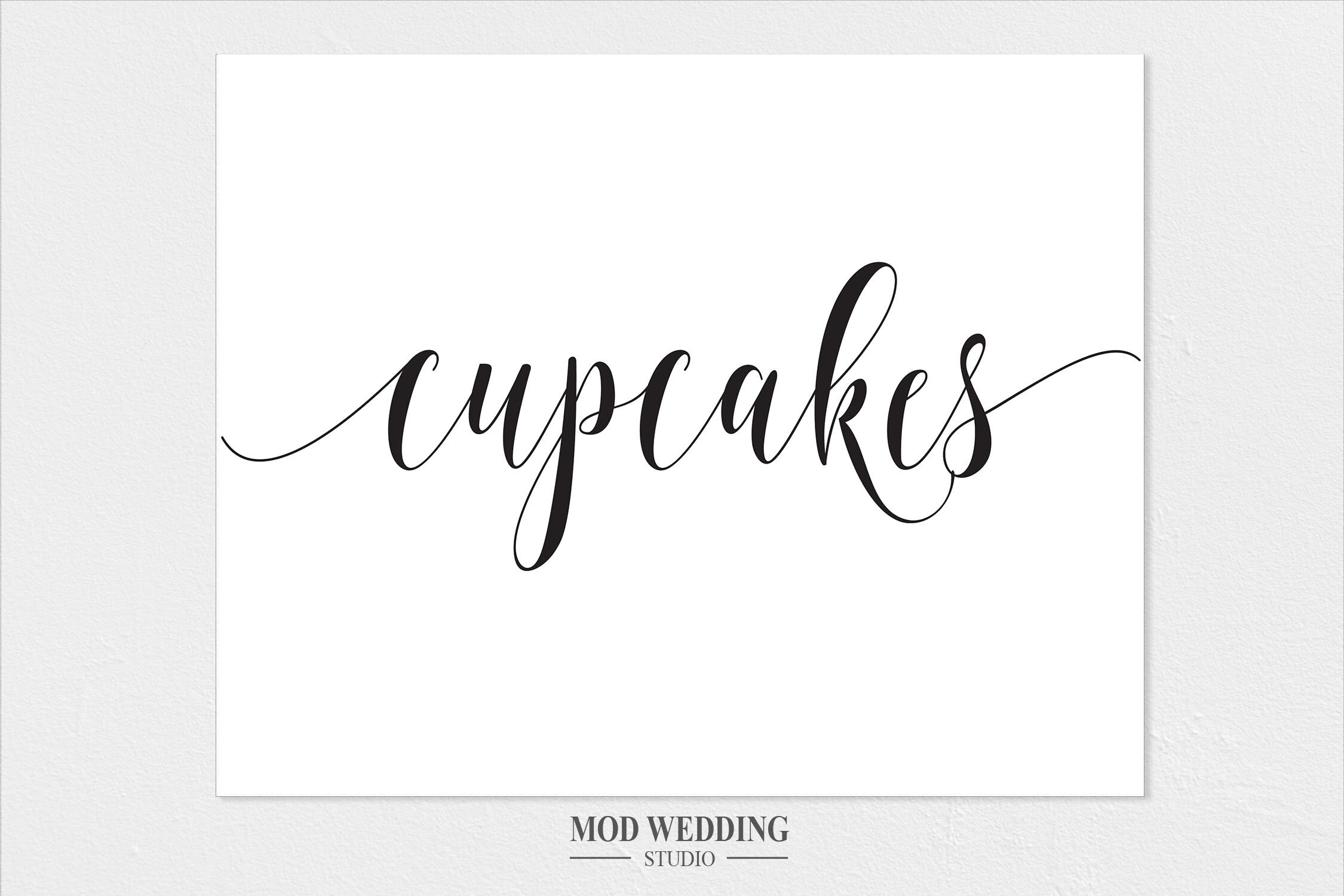 Cupcake Sign Wedding Sign Cupcake Table Sign Dessert Sign - Etsy