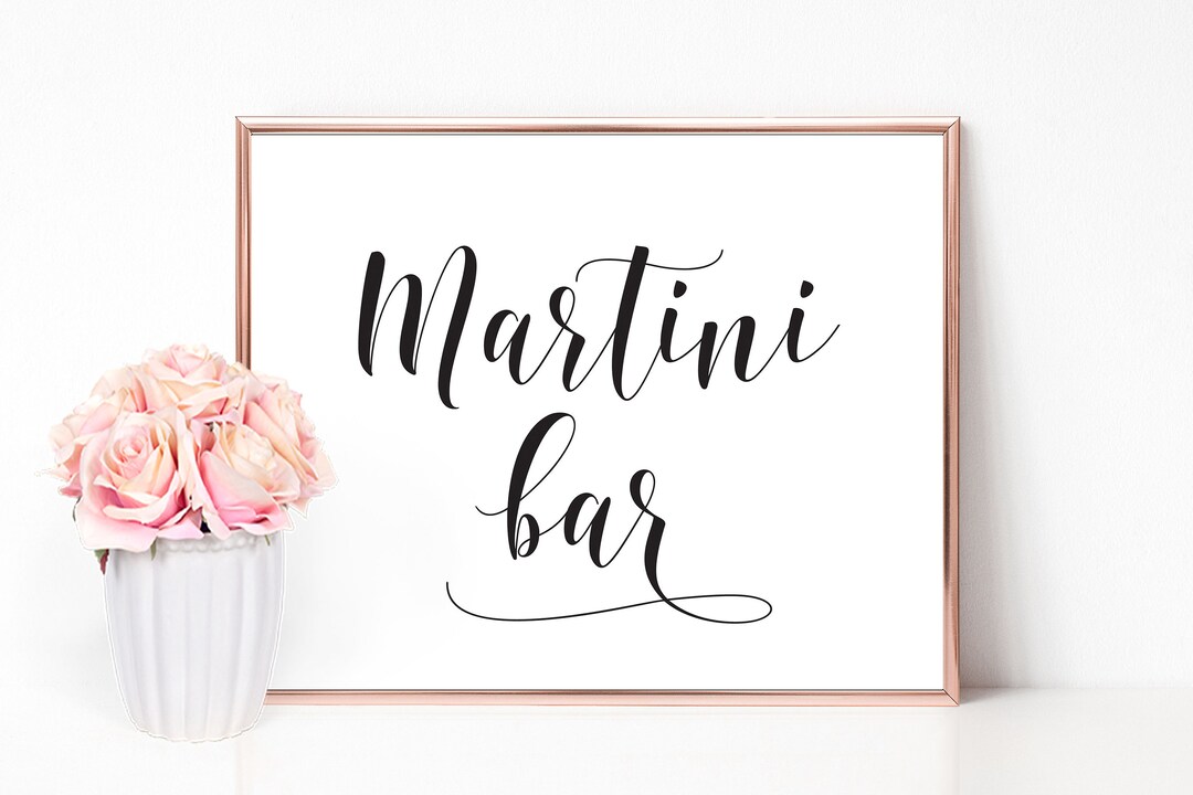 Martini Bar Sign | Wedding Sign, Martini Bar, Martini Sign, Bubbly Bar ...