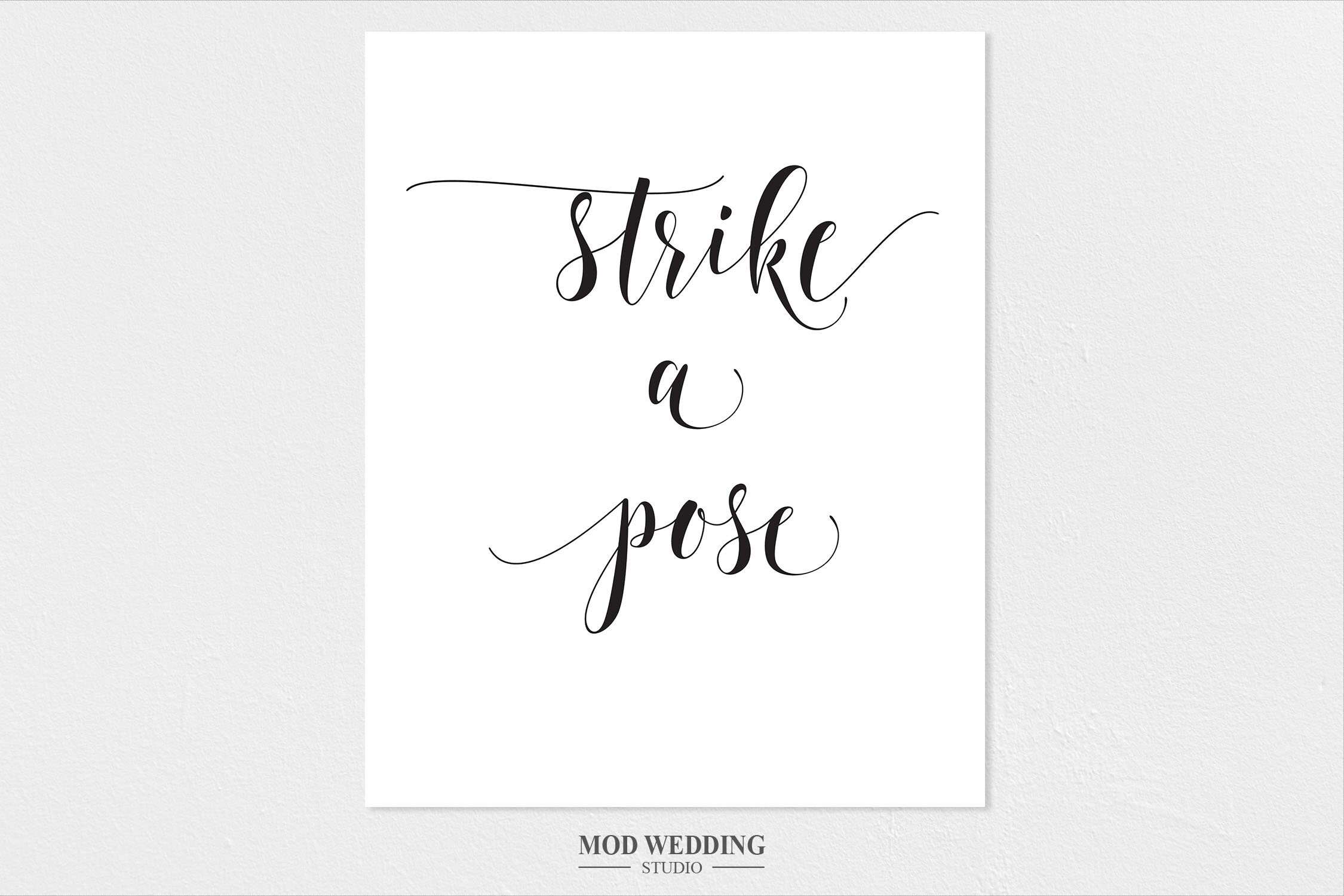 Strike a Pose Sign Photo Booth Sign, Custom Wedding Sign, Photo Booth ...
