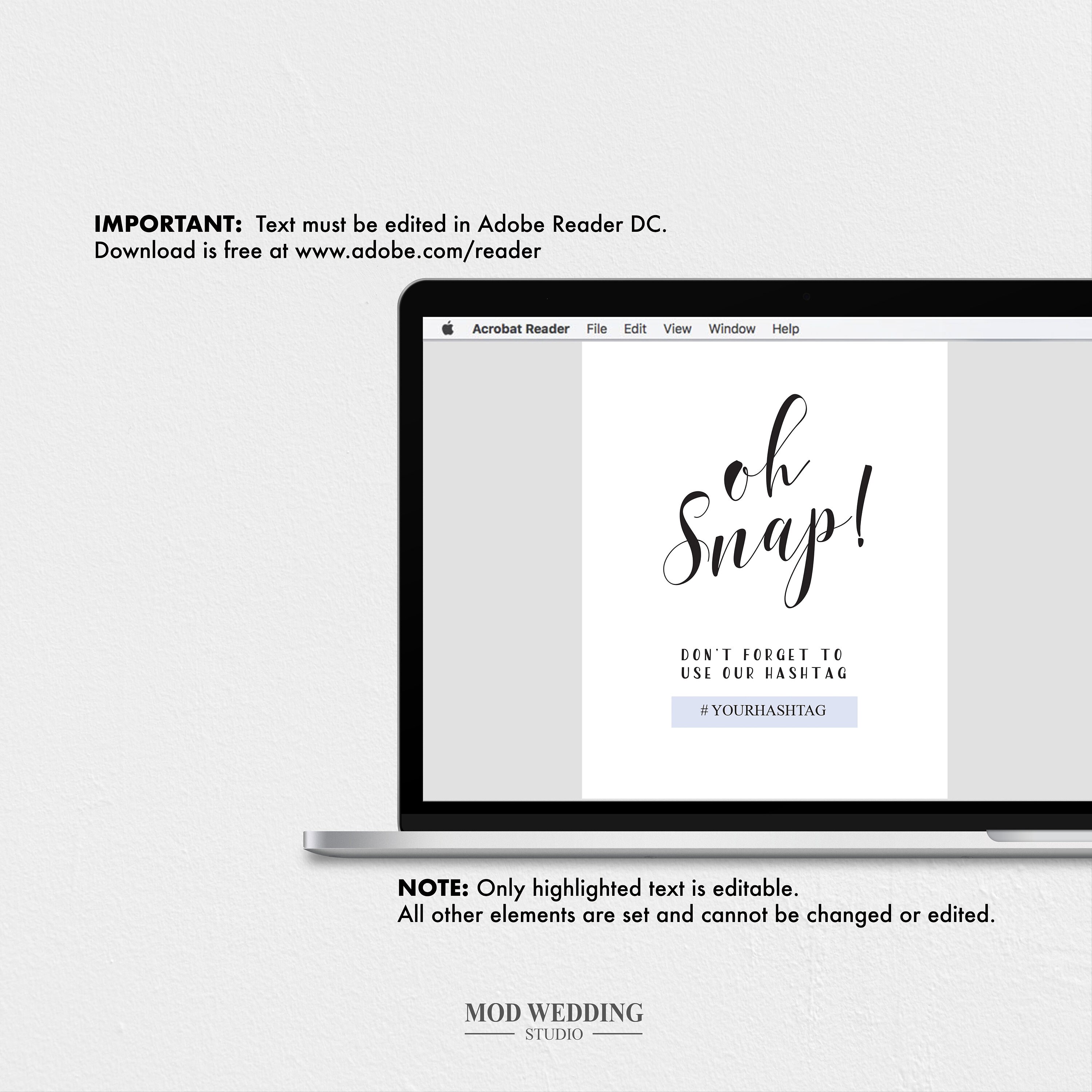 Oh Snap Wedding Sign Custom Wedding Sign Oh Snap Oh Snap - Etsy