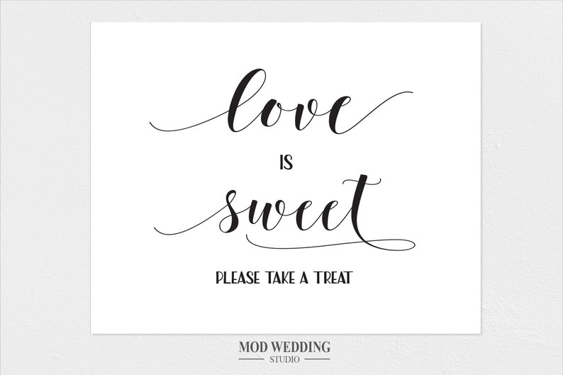 Love is Sweet Sign Wedding Sign Love is Sweet Sweets - Etsy