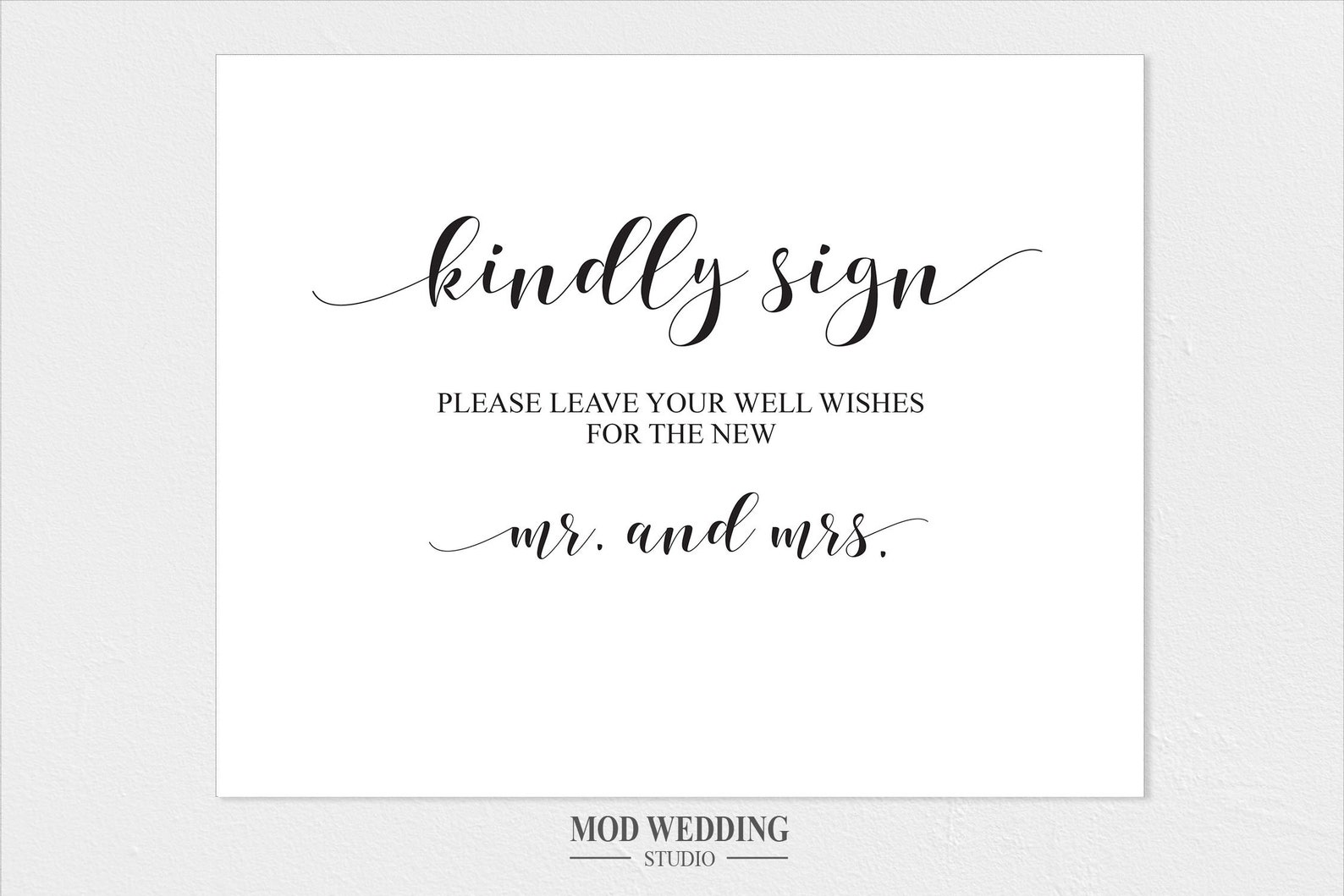 Kindly Sign Wedding Sign Reception Sign Guest Book Sign - Etsy