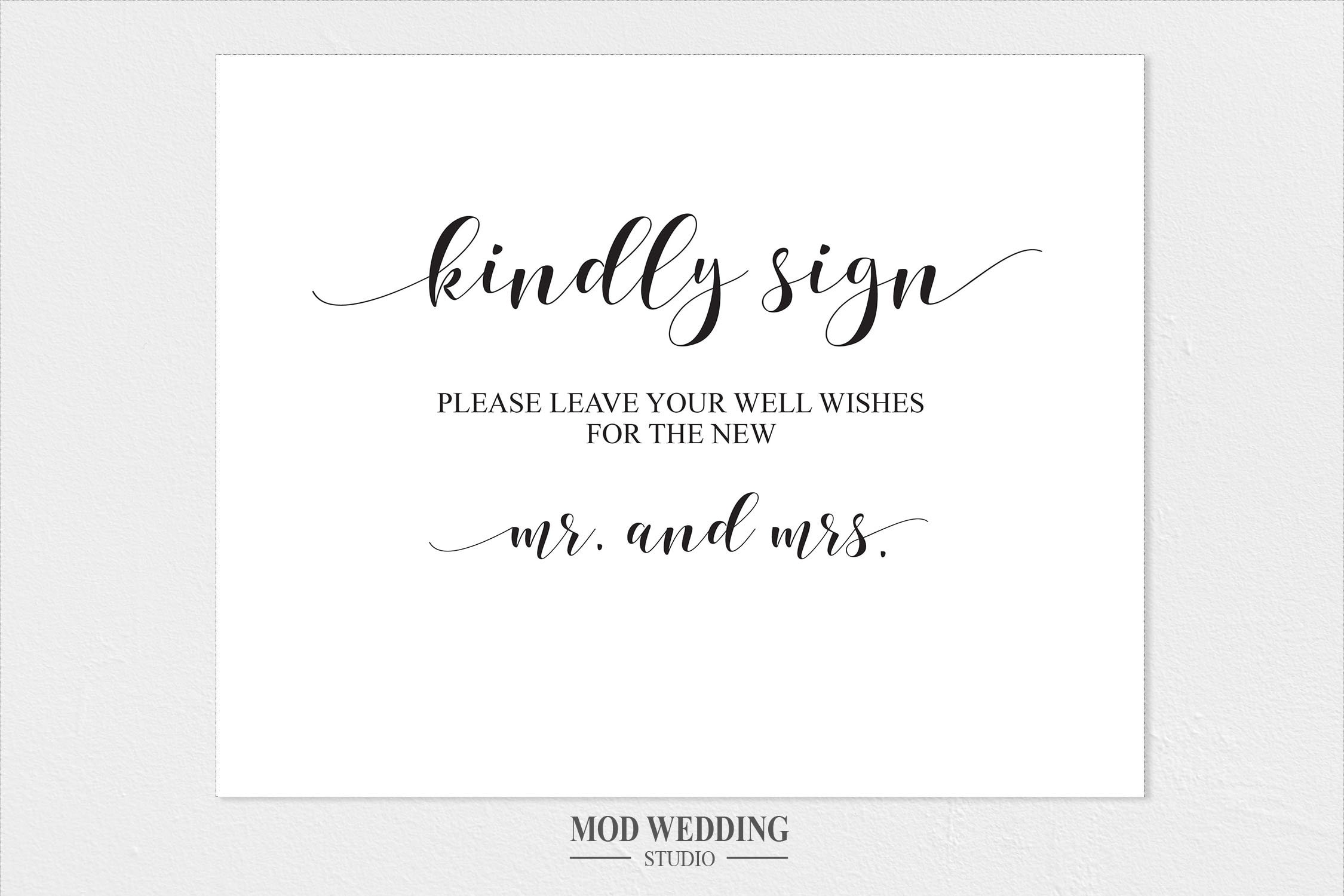 Kindly Sign Wedding Sign Reception Sign Guest Book Sign - Etsy