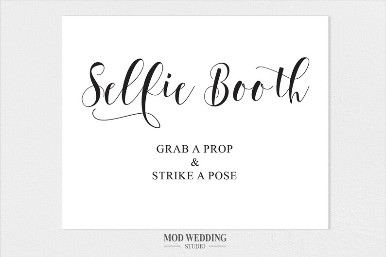 Selfie Booth Sign | Wedding Sign, Photo Booth, Photobooth Sign, Selfie ...