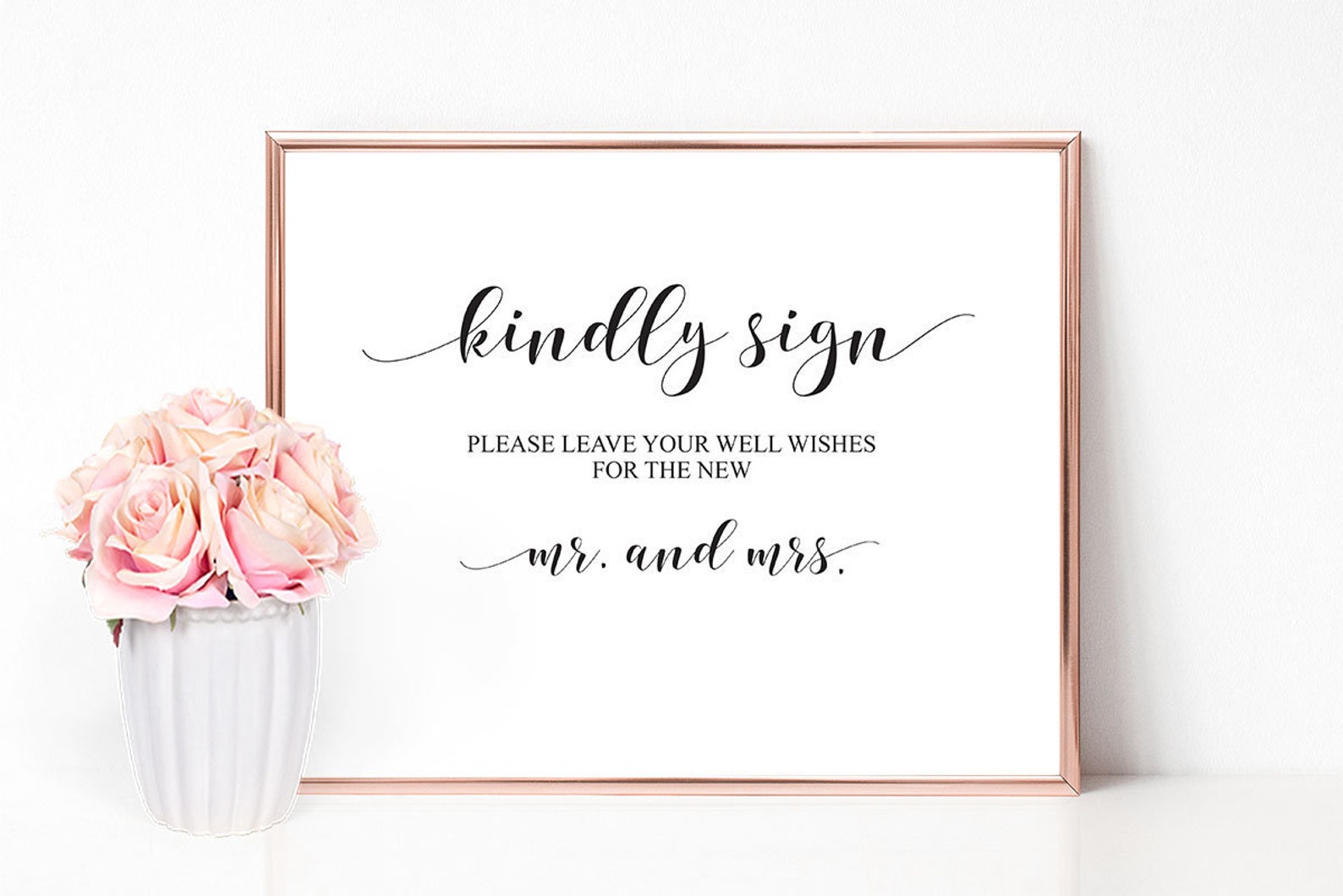 Kindly Sign Wedding Sign Reception Sign Guest Book Sign - Etsy