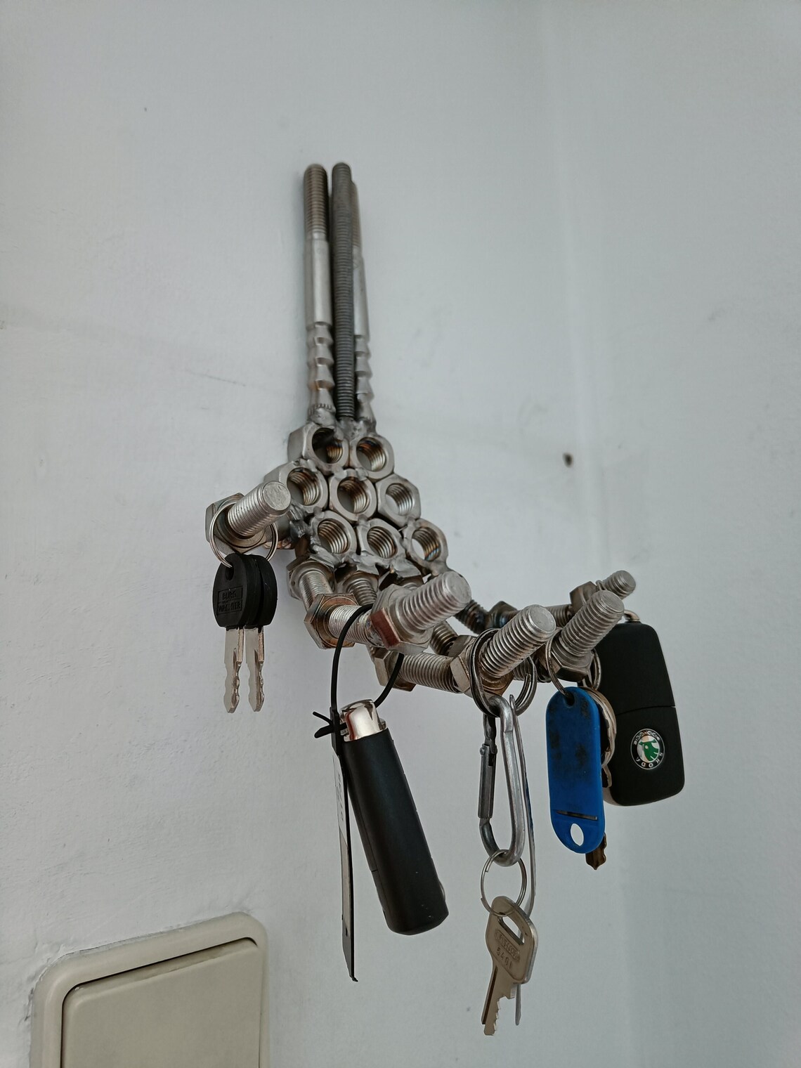 Key Organizer Wall Art Decor Hand Key Holder Handmade Metal Art - Etsy