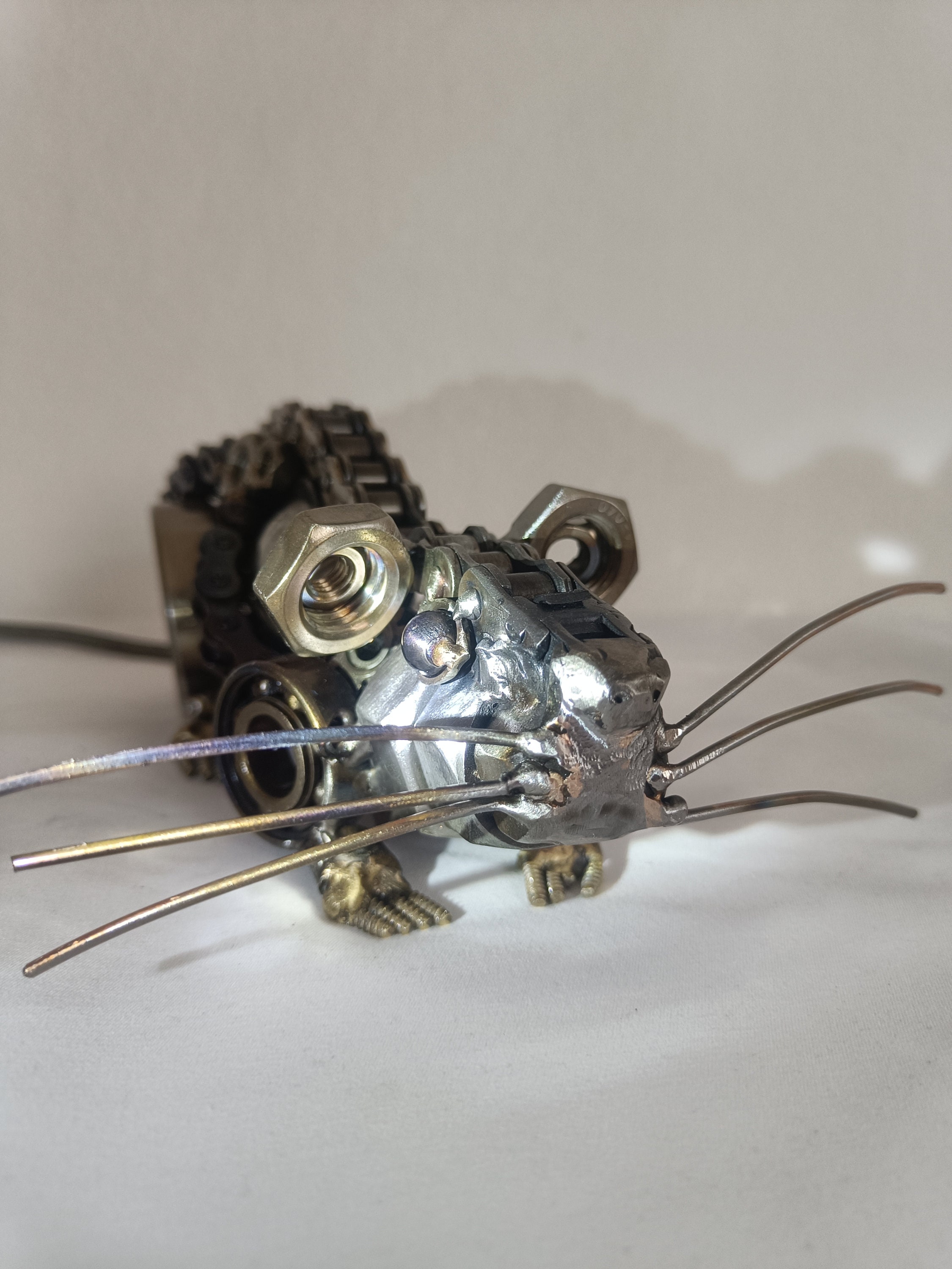 Metal Rat Sculpture Unique Industrial Decor Recycled Scrap - Etsy