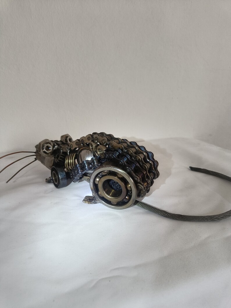 Metal Rat Sculpture Unique Industrial Decor Recycled Scrap - Etsy