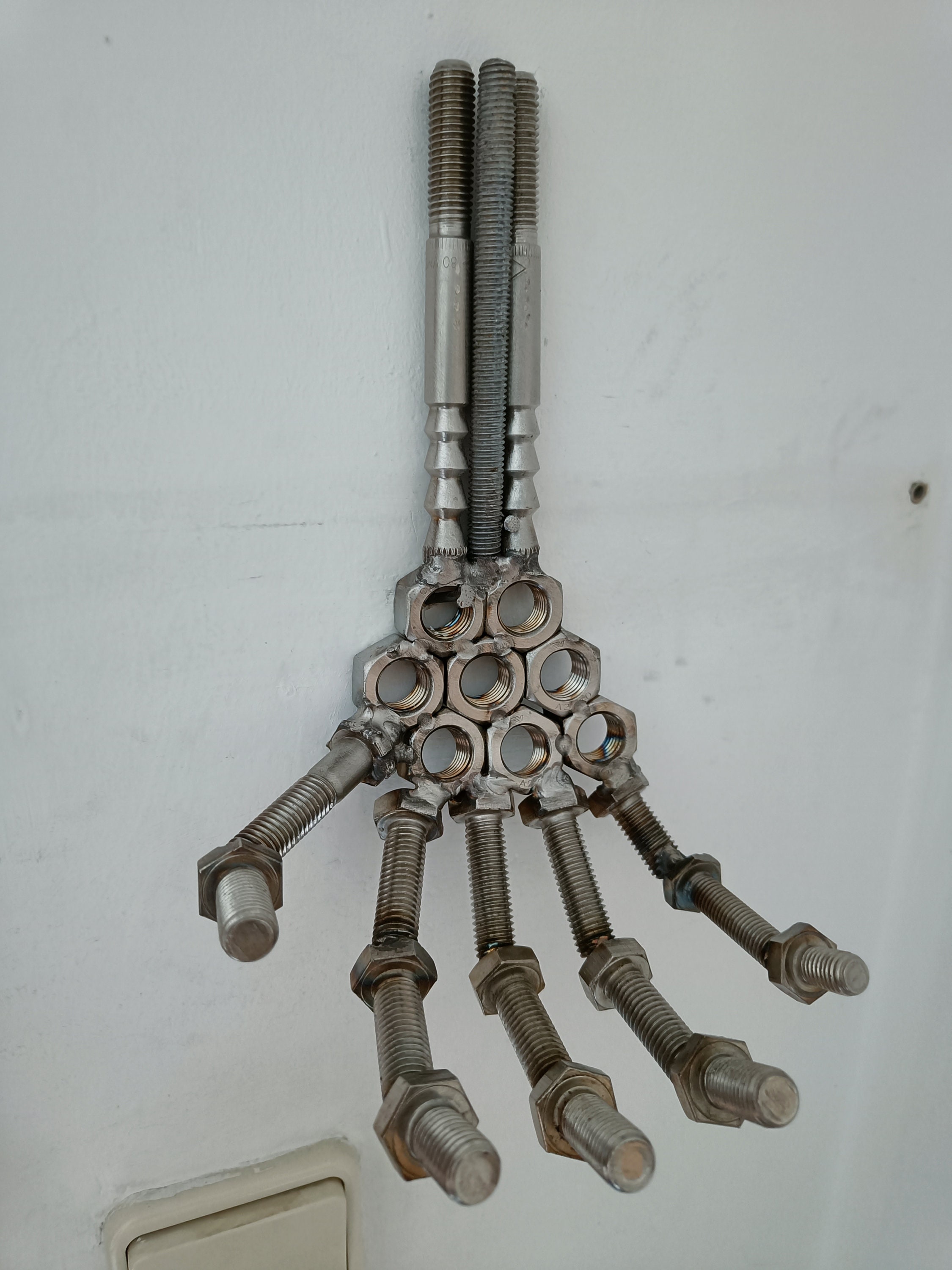 Key Organizer Wall Art Decor Hand Key Holder Handmade Metal Art - Etsy