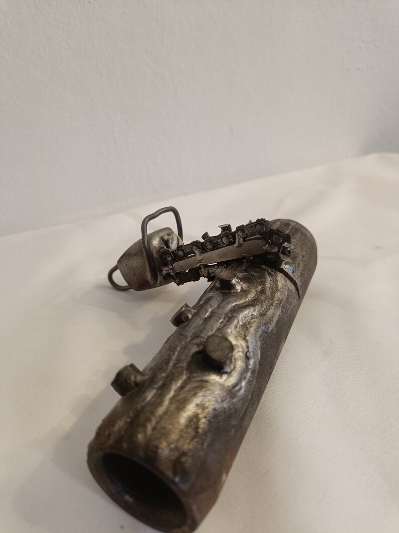 Metal Chainsaw Sculpture Industrial Home Decor Unique Garden Art ...
