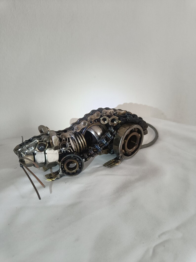 Metal Rat Sculpture Unique Industrial Decor Recycled Scrap - Etsy