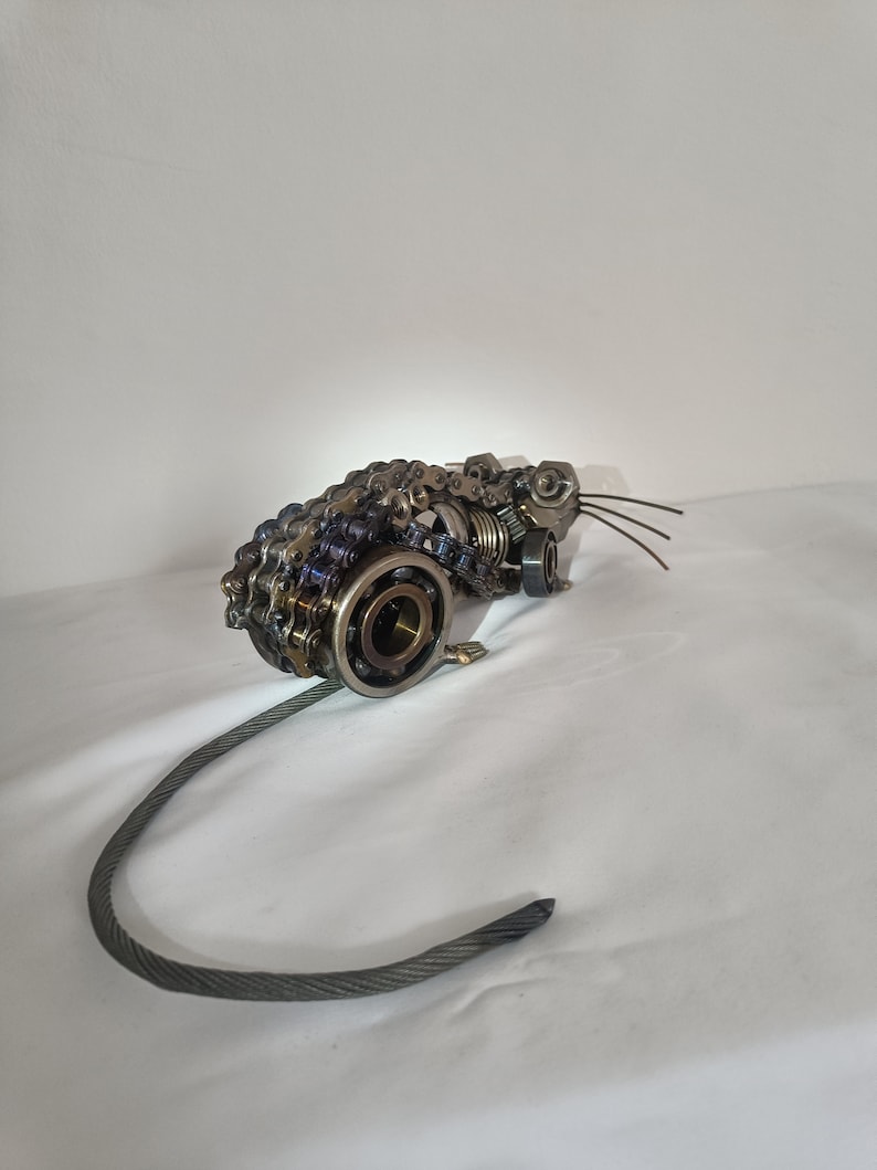 Metal Rat Sculpture Unique Industrial Decor Recycled Scrap - Etsy