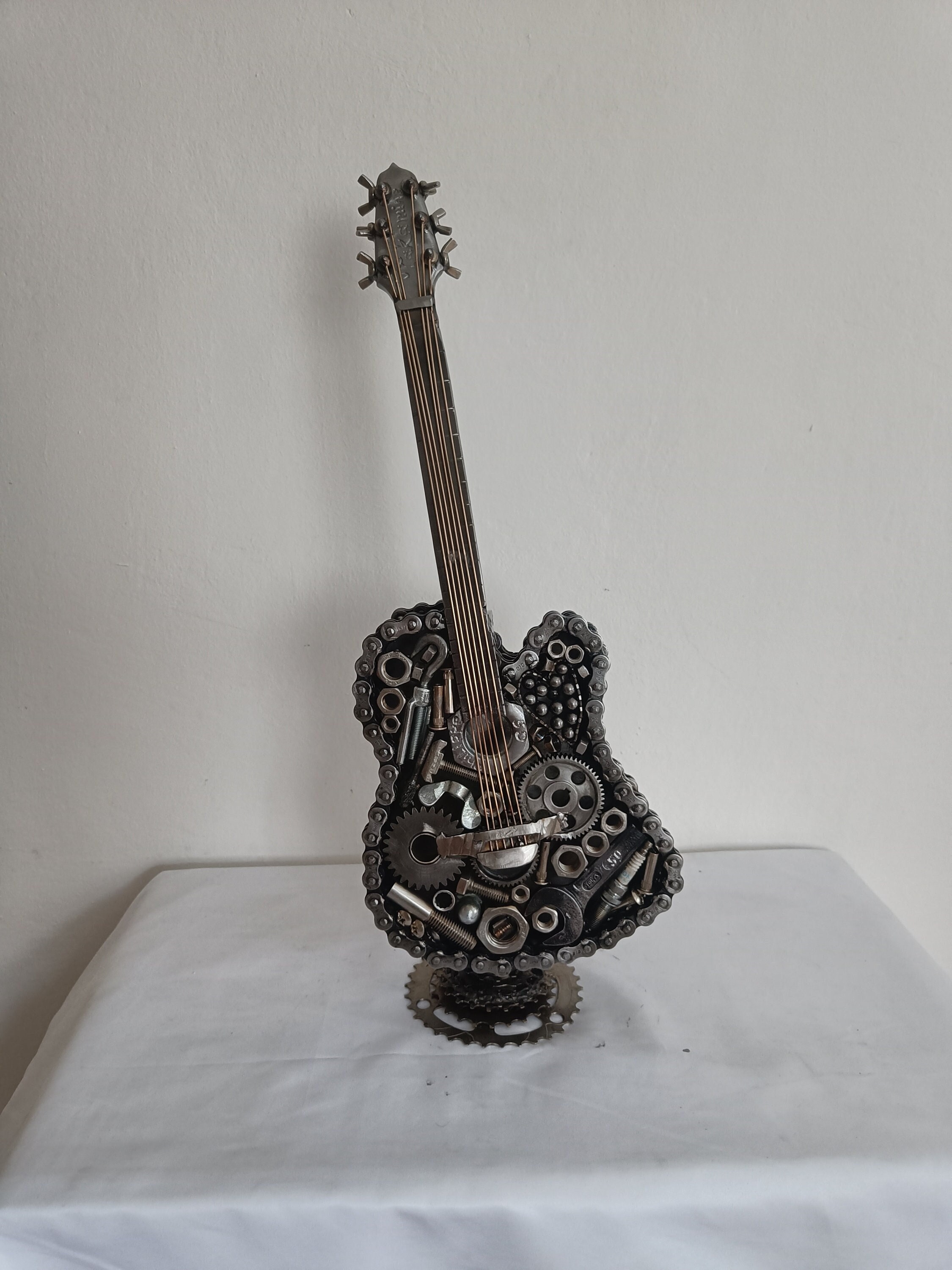 Metal Scrap Guitar Upcycling Art Industrial Style Handcrafted ...