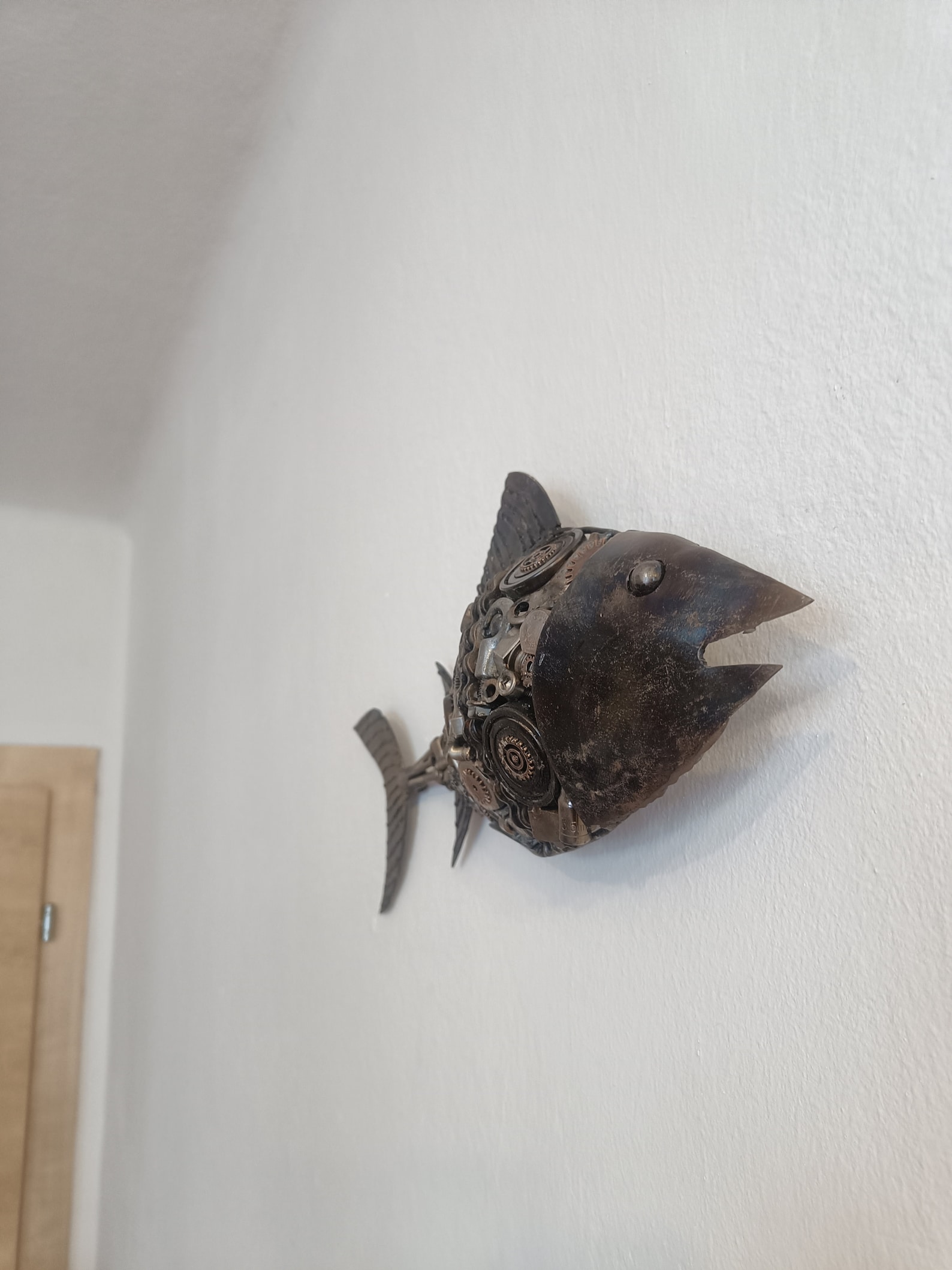 Scrap Metal Fish Sculpture Recycled Metal Art Rustic Industrial Decor ...