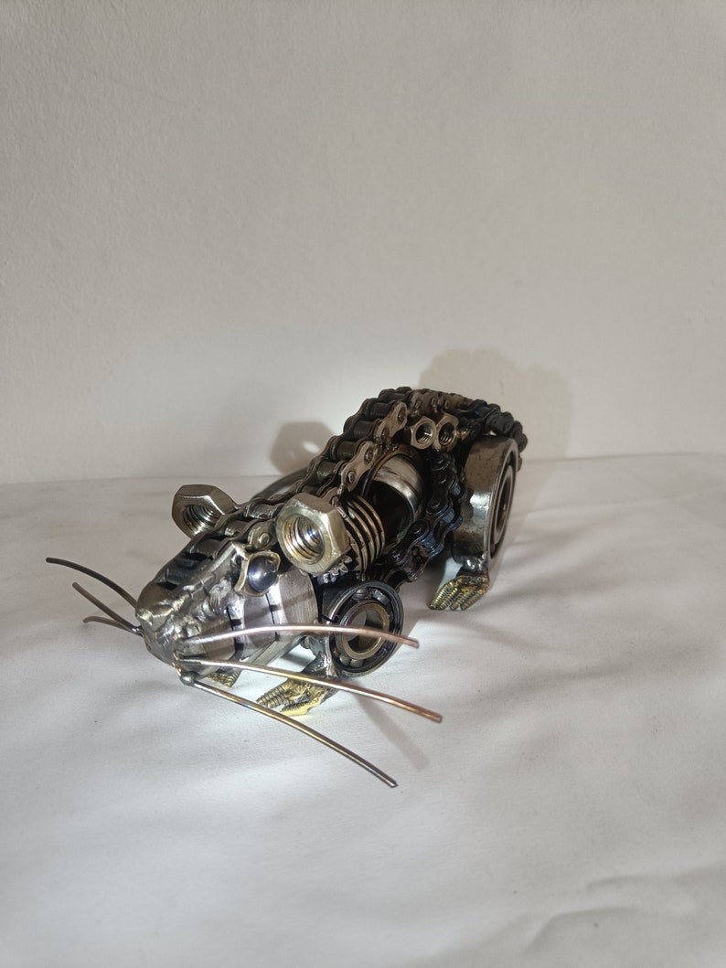 Metal Rat Sculpture Unique Industrial Decor Recycled Scrap - Etsy