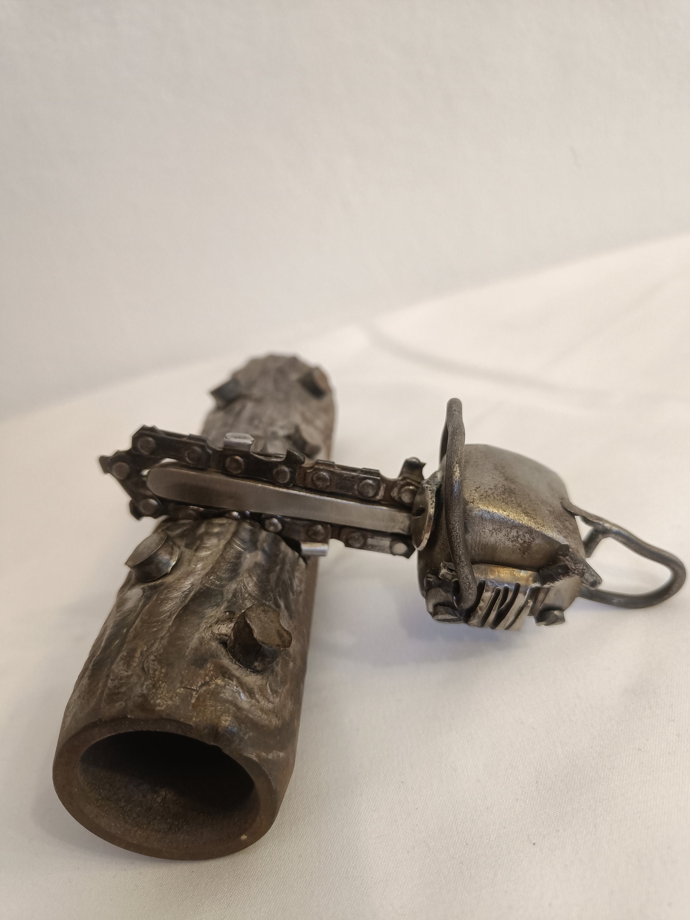 Metal Chainsaw Sculpture Industrial Home Decor Unique Garden Art ...